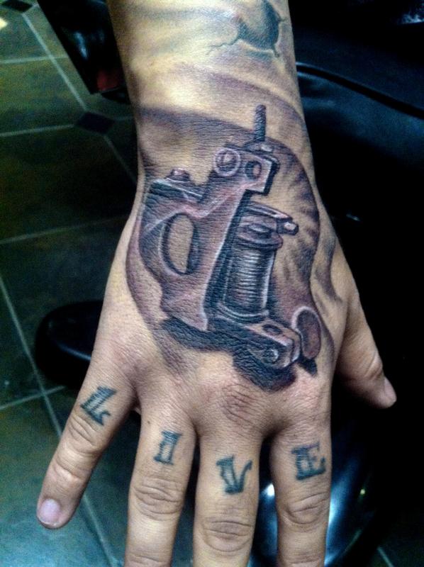 Tattoo Machine Tattoo On Hand
