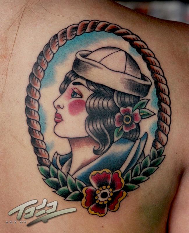 Traditional sailor girl by Todo: TattooNOW