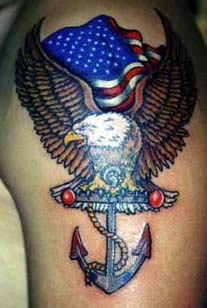 Patriotic Anchor Tattoos Eagle Globe Anchor Covering An Eagle Globe