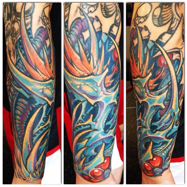 Bio arm sleeve tattoo by Ron Earhart: TattooNOW