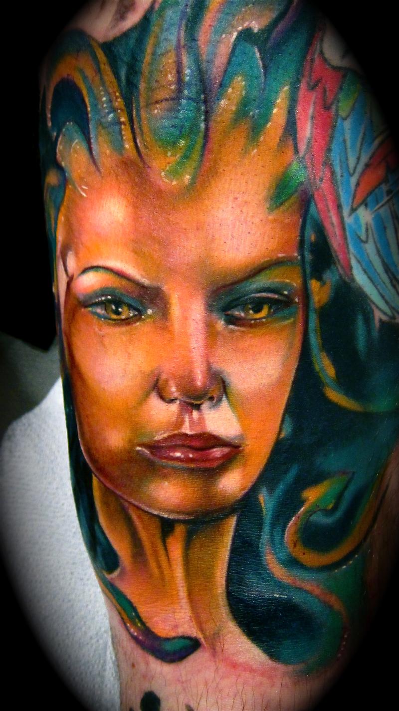 Medusa Color Portrait Tattoo Mike DeMasi Art Junkies Tattoo by Mike ...