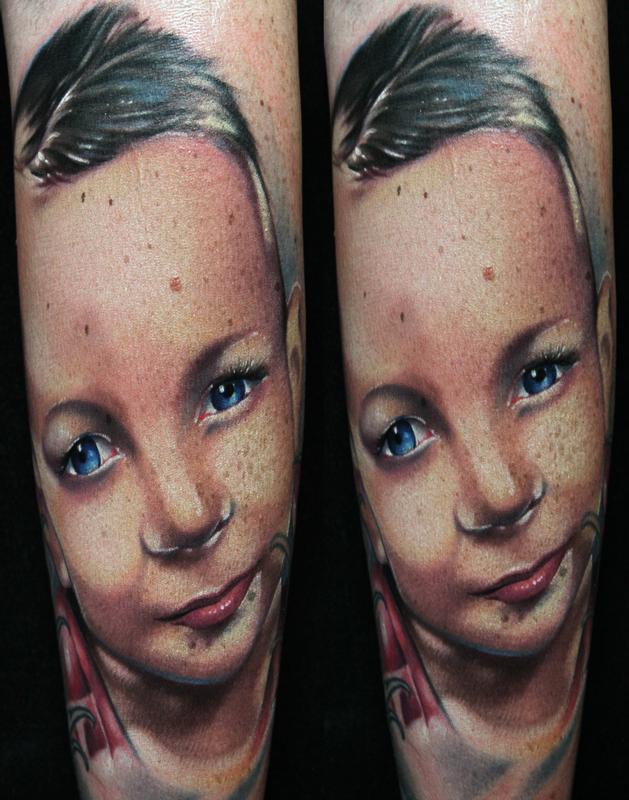 Color portrait Tattoo by Mike Demasi: TattooNOW