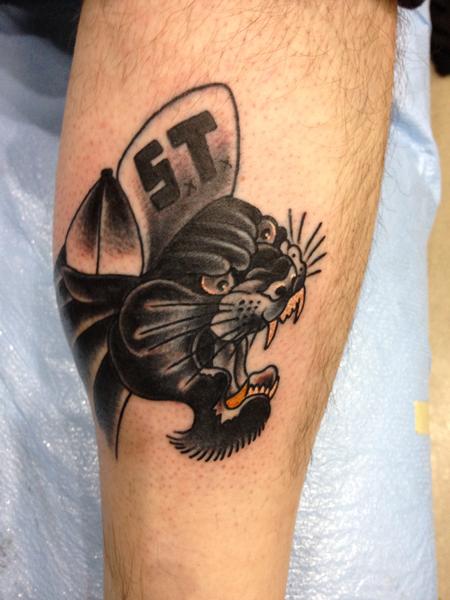 punk rock panther head traditional by Frank Mcmanus: TattooNOW