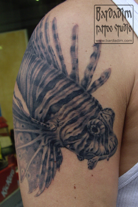 Traditional Lionfish Tattoo