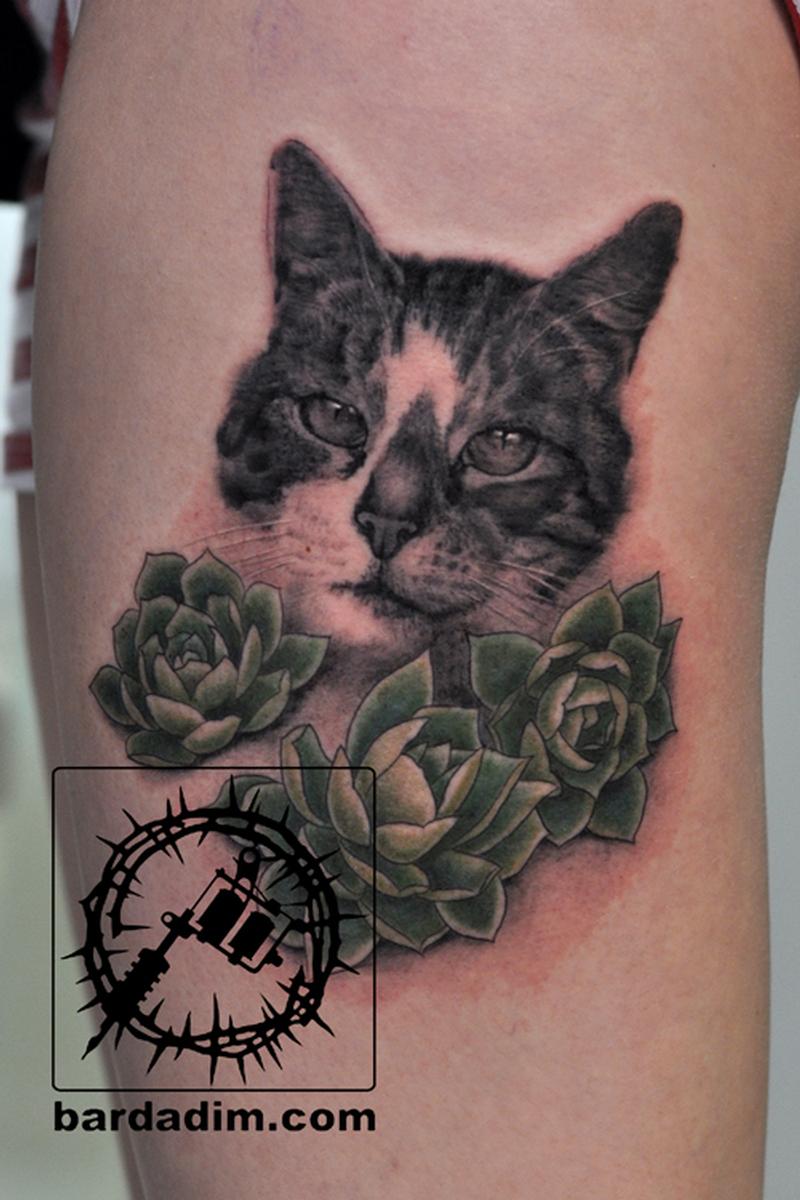 Realistic Cat tattoo by George Bardadim: TattooNOW