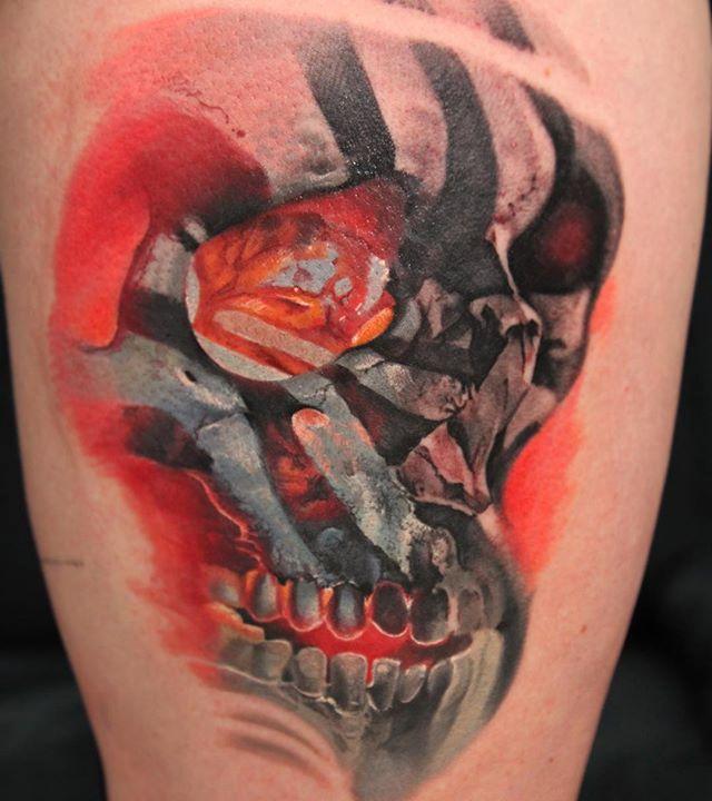 Color Skull Tattoo by Boris: TattooNOW