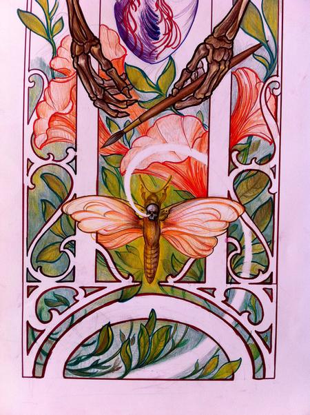 mucha inspired drawing by Brendan Tangel: TattooNOW