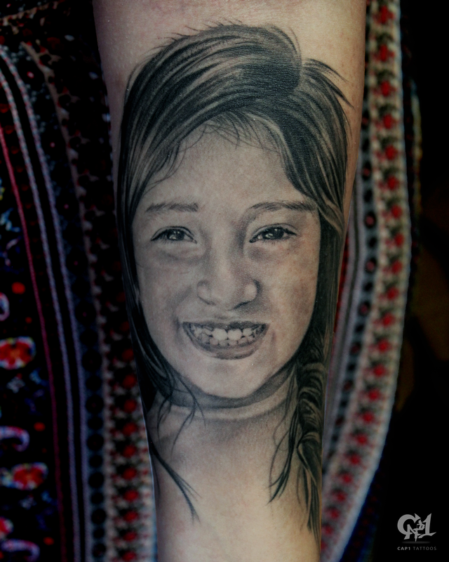 Realistic Portrait Tattoo by Capone: TattooNOW