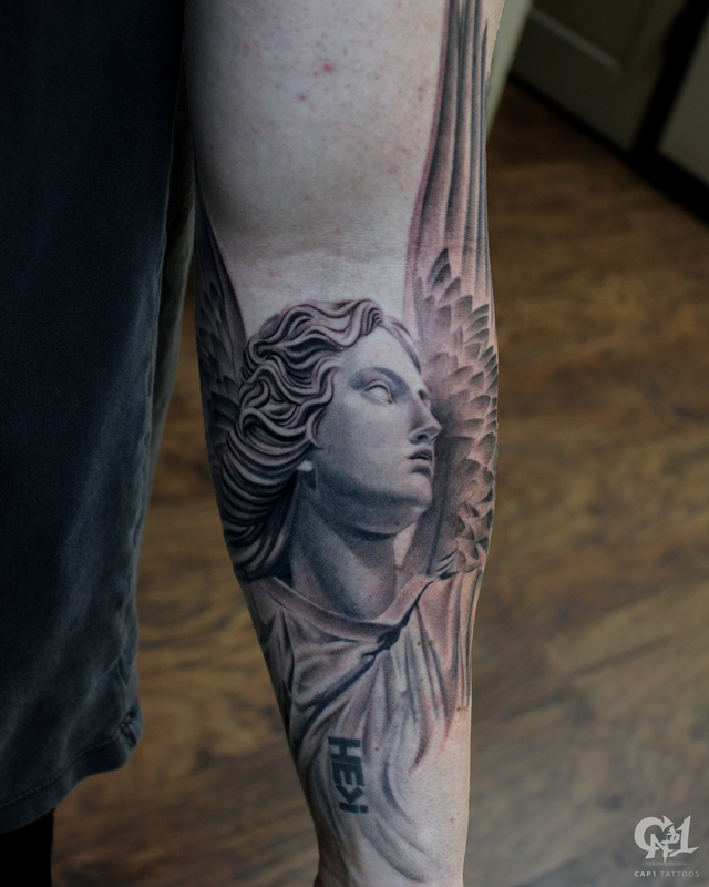 Angels Tattoo Half Sleeve