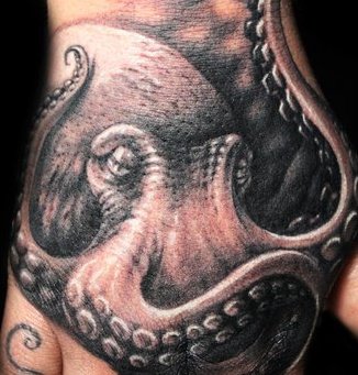 Octopus Hand Tattoo by Carl Grace: TattooNOW