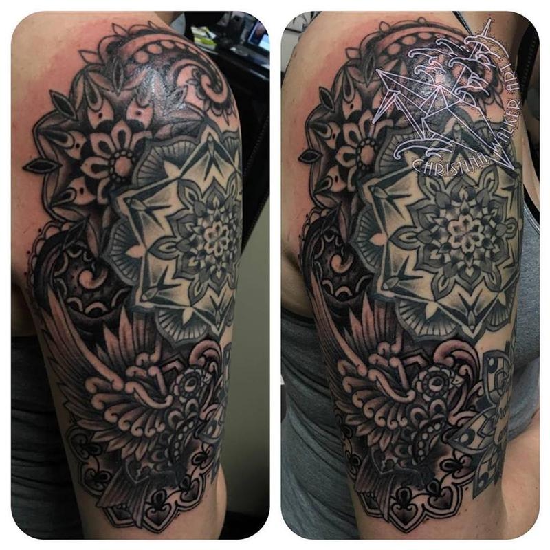 Mandala Half Sleeve In Progress By Christina Walker Tattoonow