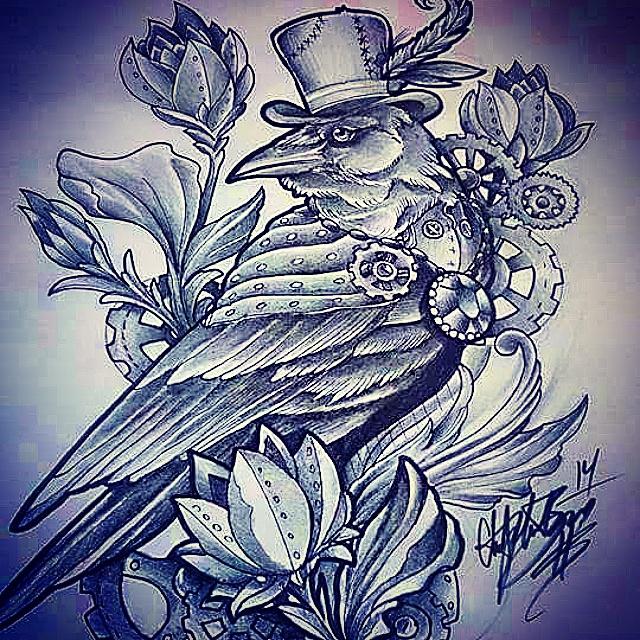 Steam Punk Crow by Christopher Bowen: TattooNOW