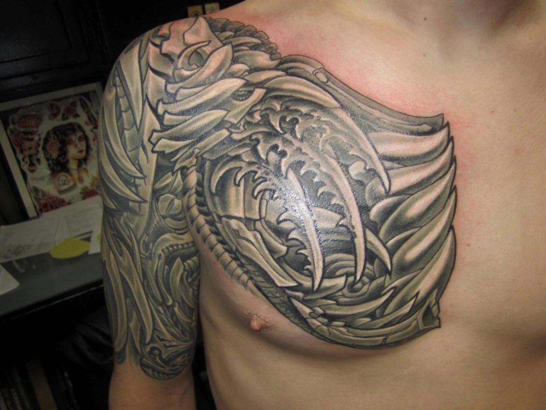 Chest Tattoo Designs Biomech