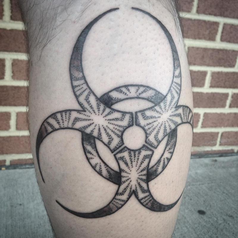 Biohazard Tattoo 3d