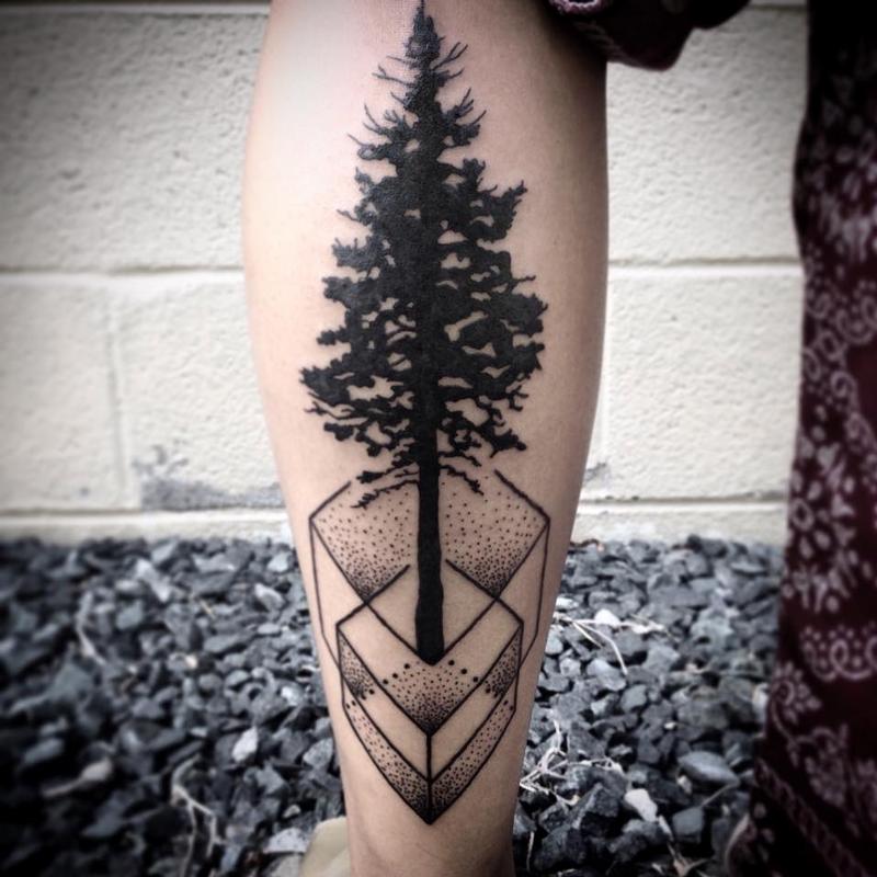 Geometric Tree Tattoos