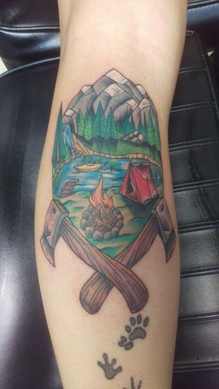 camping by Jon Fallows: TattooNOW