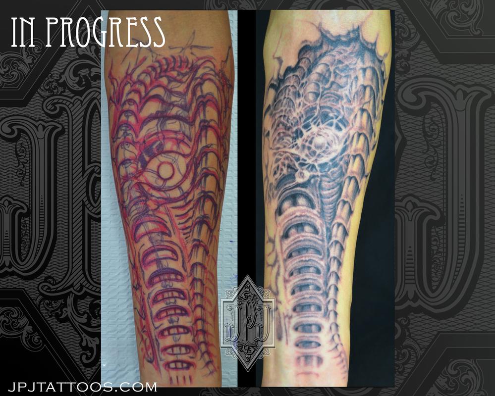 Bionic Forearm Tattoos