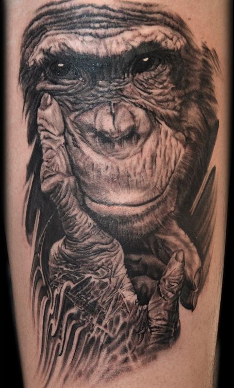 Realistic Monkey Tattoos