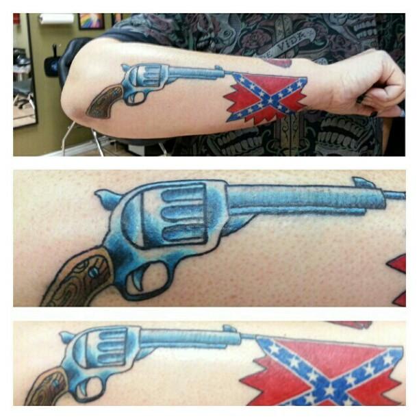 Traditional Gun Tattoo