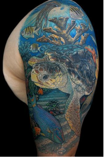 Sea Turtle by Deano Cook: TattooNOW