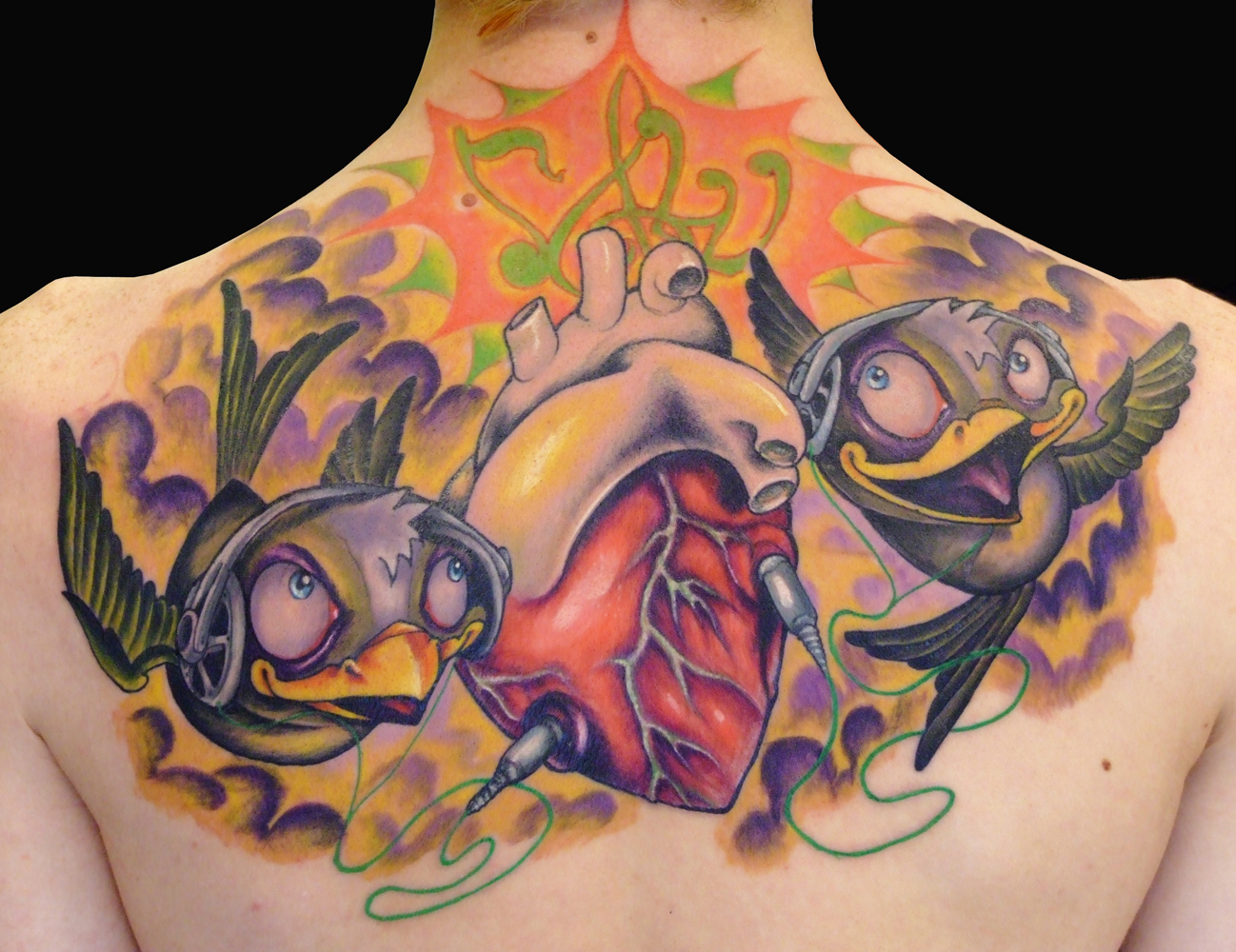 New School Evil Bird Tattoo