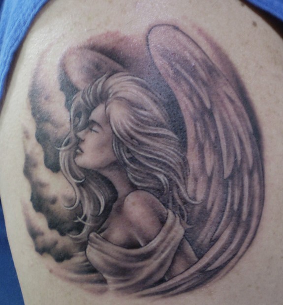 Angel Side View Tattoo