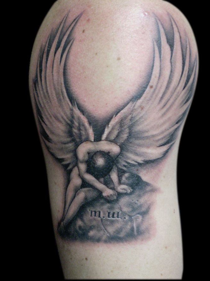 Male Fallen Angel Tattoo