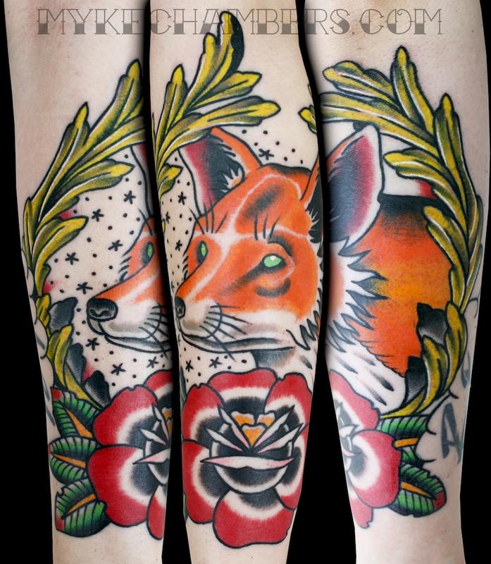 fox tattoo by Myke Chambers: TattooNOW