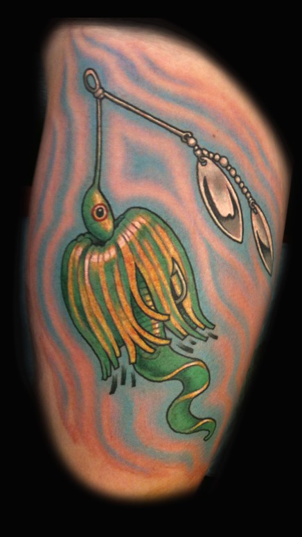 Traditional Fishing Lure Tattoo