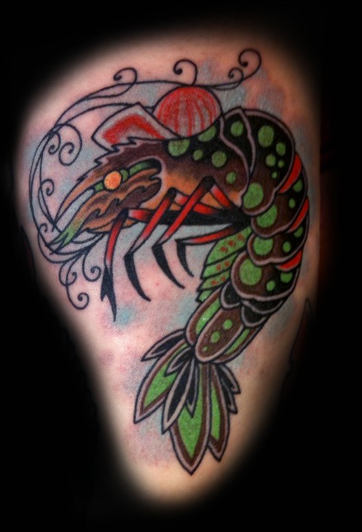 Flip top hat Shrimp by Orrin Hurley: TattooNOW