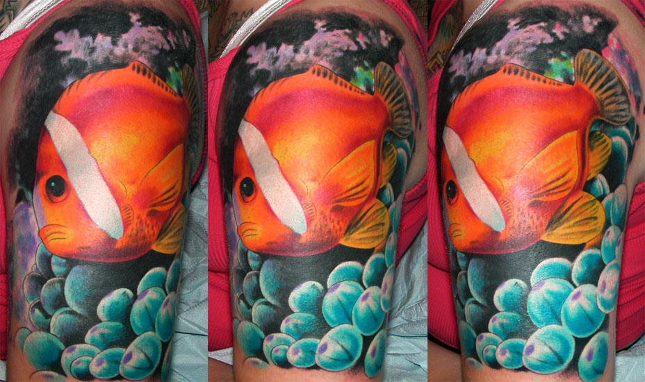 Fish with blue balls by Greg Deininger (Greg D.): TattooNOW