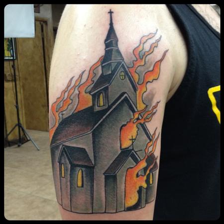 Church Tattoo by Gary Dunn: TattooNOW