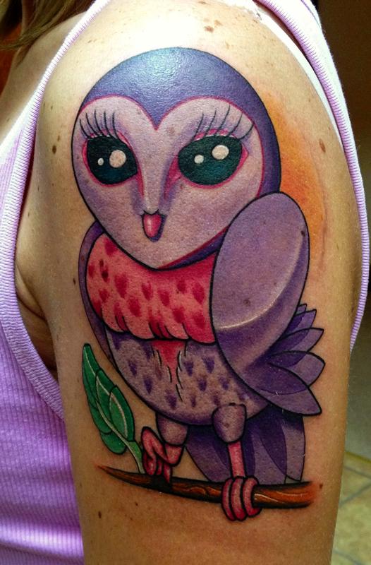 Cute Girly Owl Tattoos