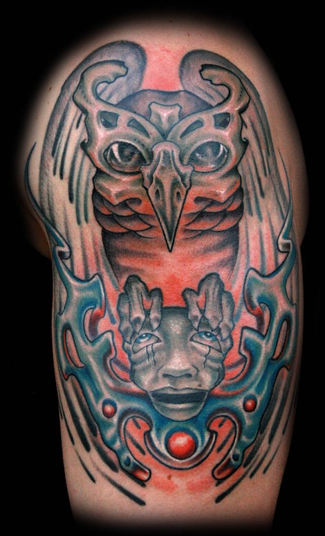 Evil Owl By George Perham Tattoonow