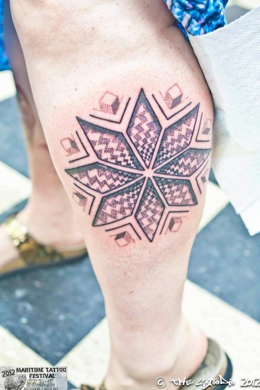 Blackwork Leg Tattoo by Cory Ferguson: TattooNOW