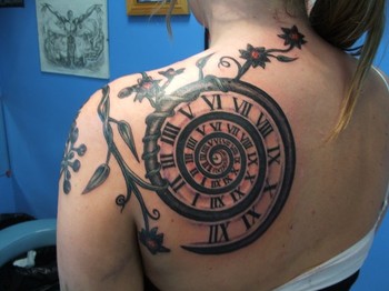 spiral clock by James Spiers: TattooNOW