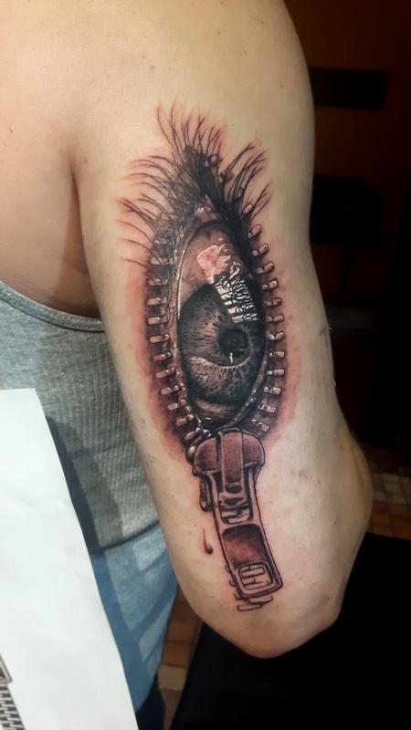 Zipper Eye Tattoo