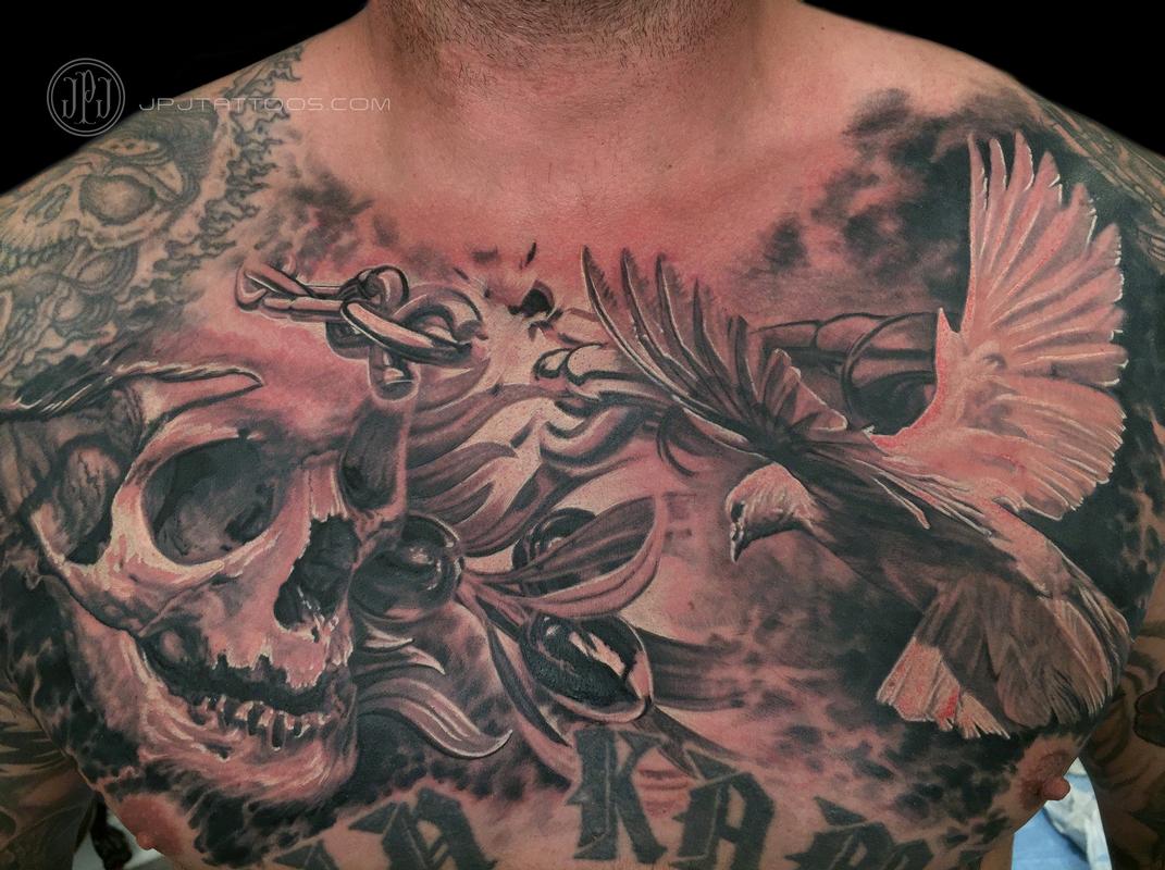 Dove Skeleton Tattoo