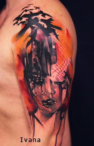 Woman's face by Ivana Tattoo Art: TattooNOW