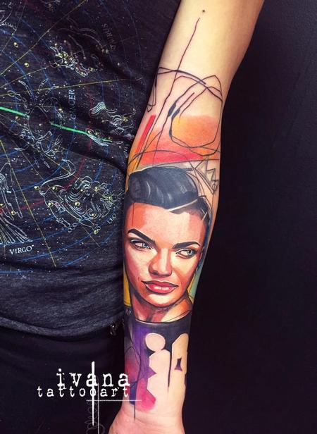 Ruby Rose Portrait by Ivana Tattoo Art: TattooNOW
