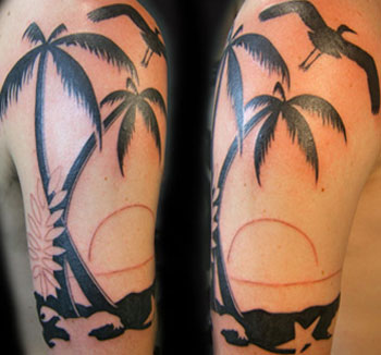 Tropical Sunset by Sandra Burbul: TattooNOW