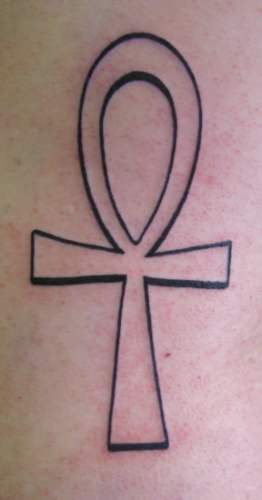 Ank symbol outline tattoo by Khalil Rivera: TattooNOW