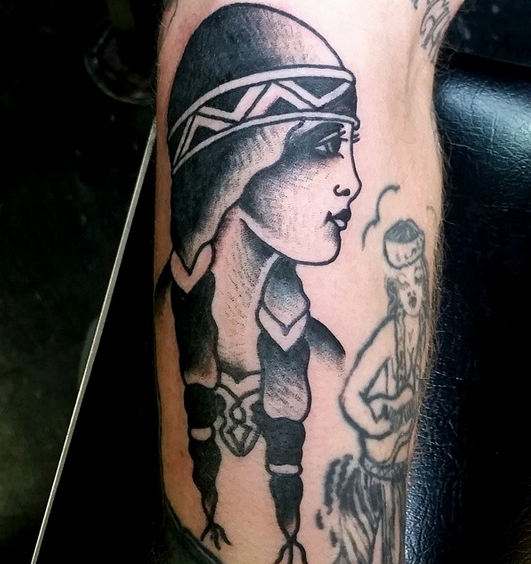 Cap Coleman Indian Girl by Leif Hansen: TattooNOW