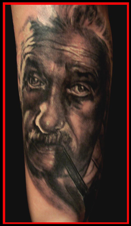 Albert Einstein by Darrin White: TattooNOW