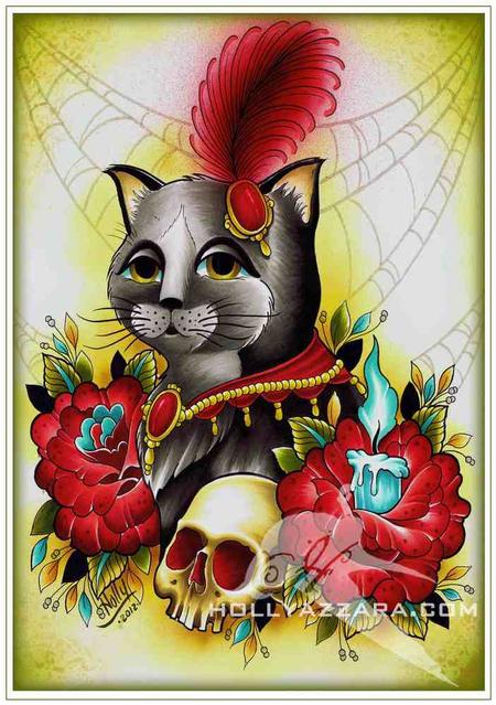 Miss Kitty Limited Edition Print by Holly Azzara: TattooNOW