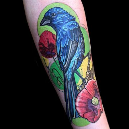 Indigo Bunting by Jason Stephan: TattooNOW