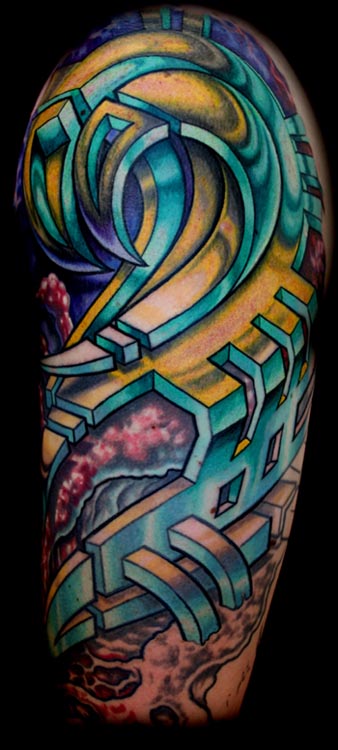 bio organic arm tattoo by Mike Cole: TattooNOW