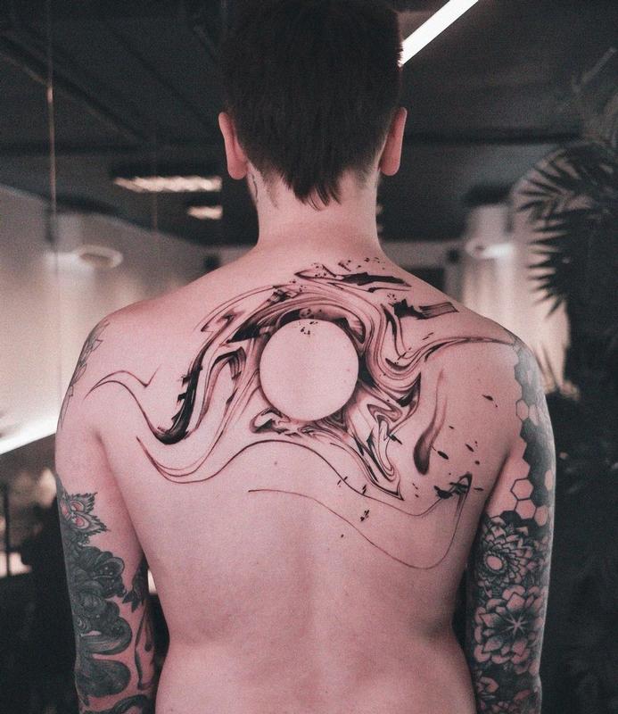 Abstract Back Tattoo by Who is Ryu: TattooNOW