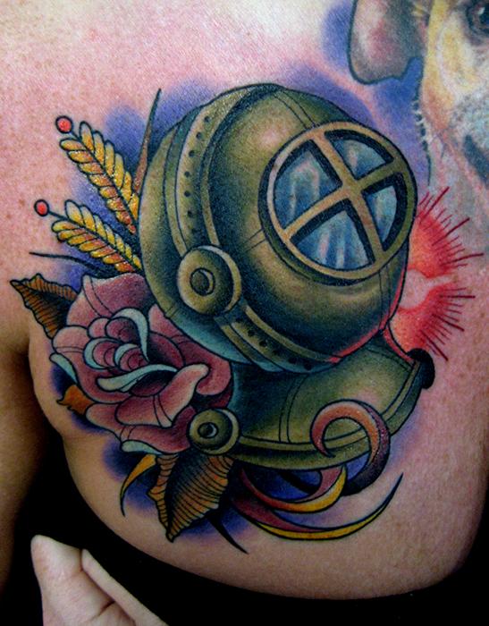 Traditional Diver Tattoo