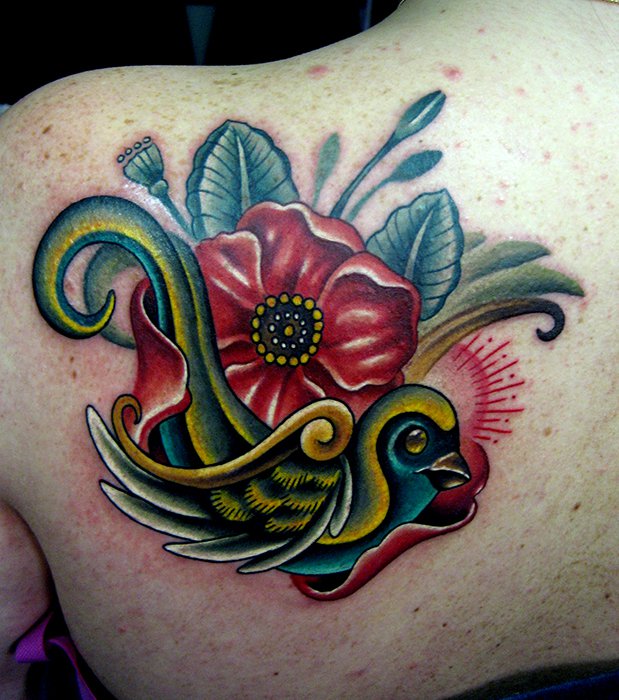 New School Bird Tattoo Designs